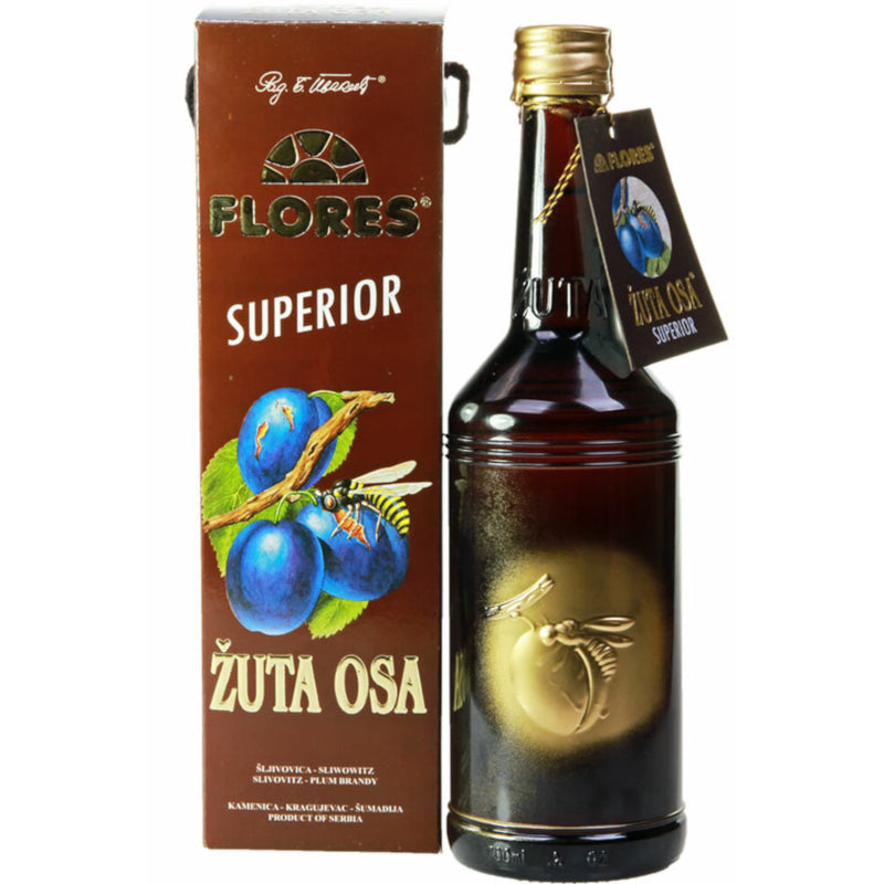 Žuta Osa Superior Šljivovica 0,7L - Flores — JUG deli
